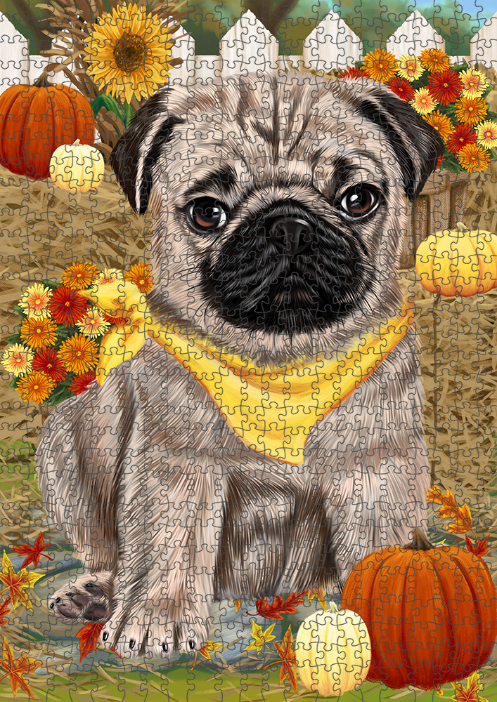 Fall Autumn Greeting Dog Cat Pet Jigsaw Puzzle Games for Adults1000 Pc ...
