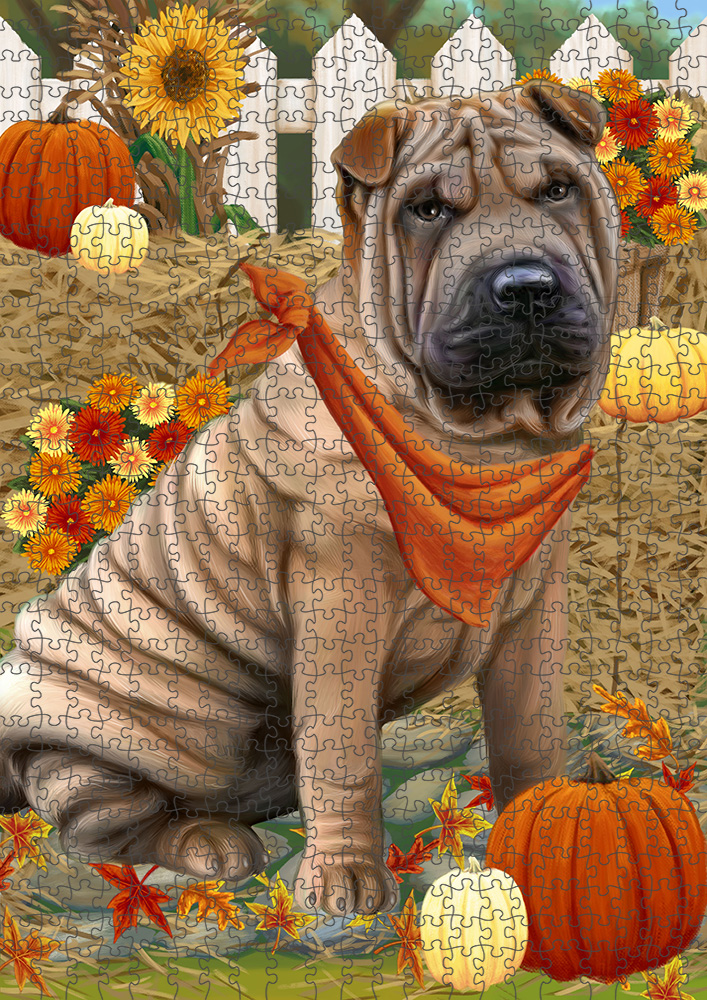 Fall Autumn Greeting Dog Cat Pet Jigsaw Puzzle Games for Adults1000 Pc ...