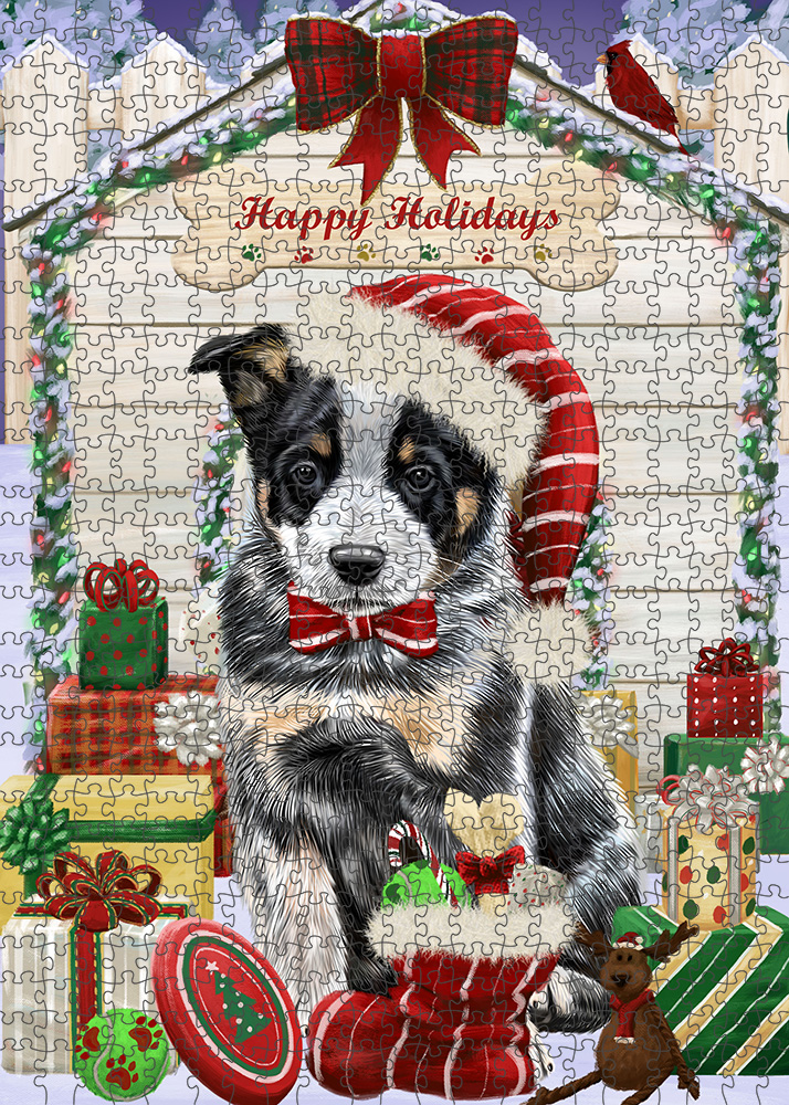 Christmas Dog Cat with Presents Pet Jigsaw Puzzle with Photo Tin 500pcs ...