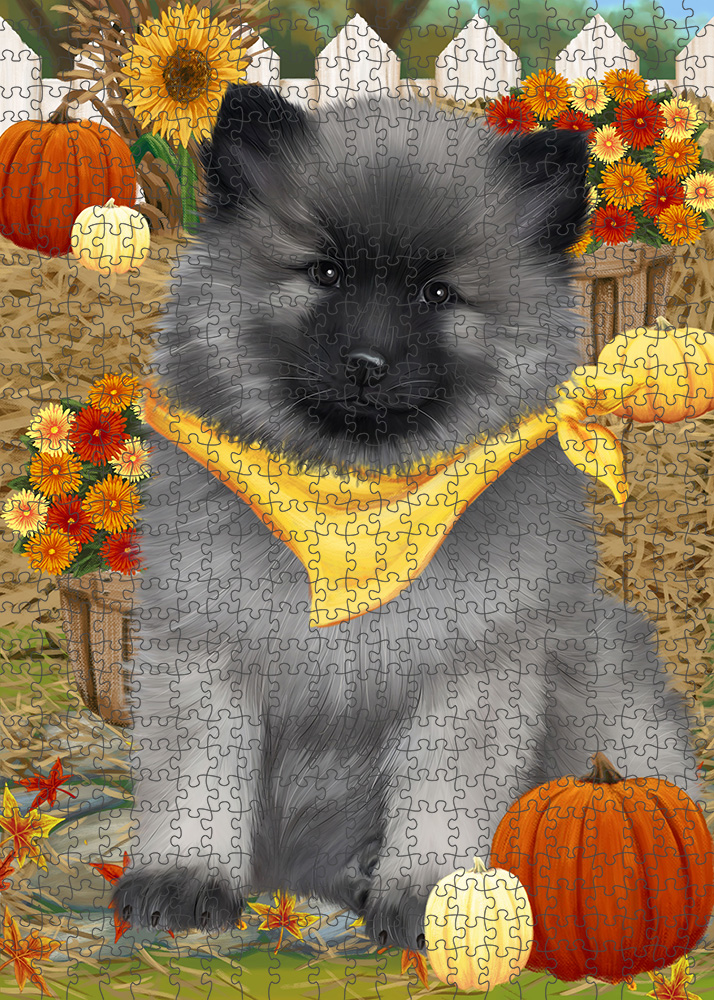 Fall Autumn Greeting Dog Cat Pet Jigsaw Puzzle with Photo Tin 1000 Pc ...
