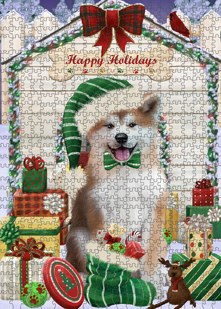 Christmas Dog Cat with Presents Pet Jigsaw Puzzle with Photo Tin 1000 ...