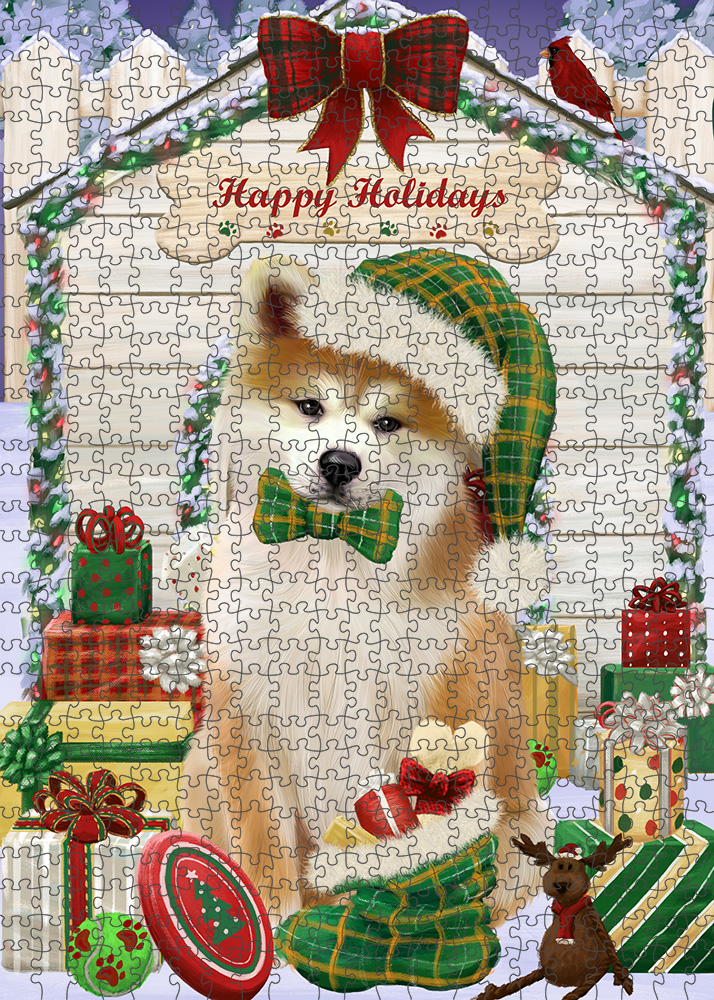 Christmas Dog Cat with Presents Pet Jigsaw Puzzle with Photo Tin 500pcs ...