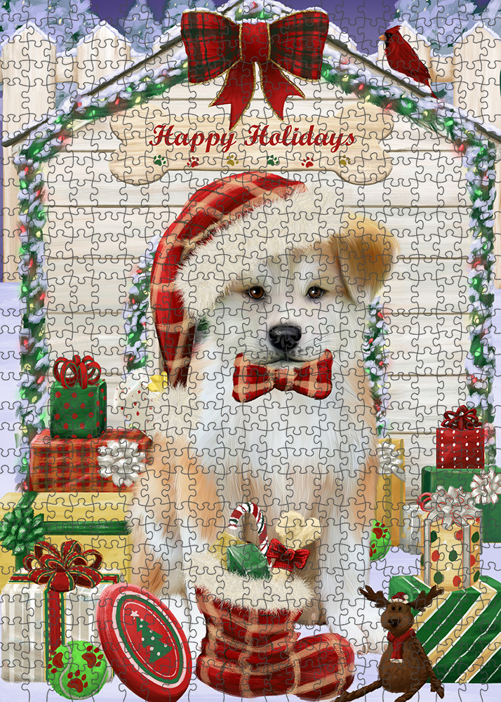 Christmas Dog Cat with Presents Pet Jigsaw Puzzle with Photo Tin 500pcs ...