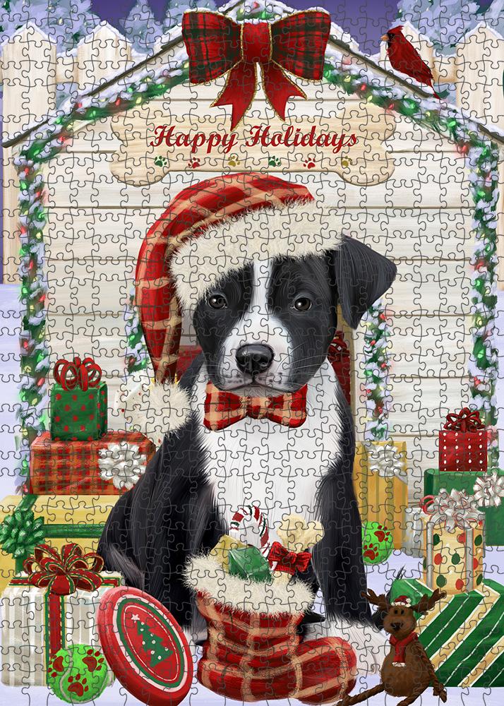 Christmas Dog Cat with Presents Pet Jigsaw Puzzle with Photo Tin 500pcs ...