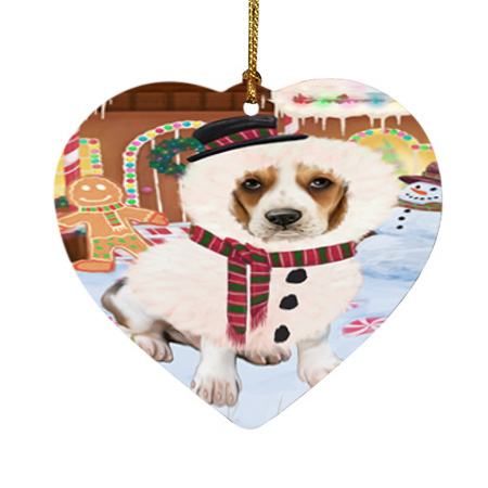 Gingerbread Snowman Dog Cat Pet Photo Heart Christmas Tree Ornament ...