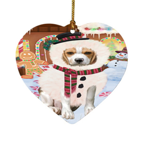 Gingerbread Snowman Dog Cat Pet Photo Heart Christmas Tree Ornament ...
