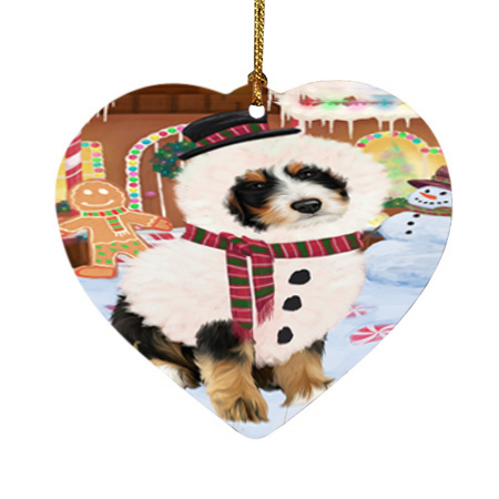 Gingerbread Snowman Dog Cat Pet Photo Heart Christmas Tree Ornament ...