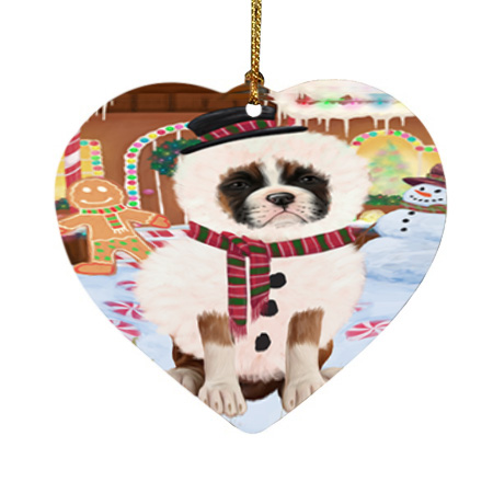 Gingerbread Snowman Dog Cat Pet Photo Heart Christmas Tree Ornament ...