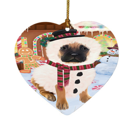 Gingerbread Snowman Dog Cat Pet Photo Heart Christmas Tree Ornament ...