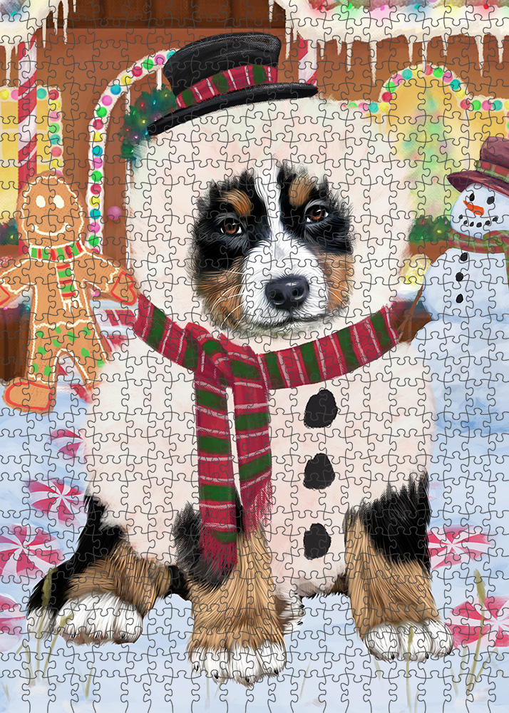 Christmas Gingerbread Snowman Dog Cat Pet Photo Jigsaw Puzzle Games for ...