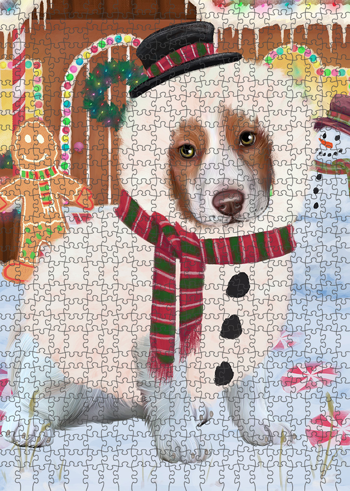 Christmas Gingerbread Snowman Dog Cat Pet Photo Jigsaw Puzzle with ...