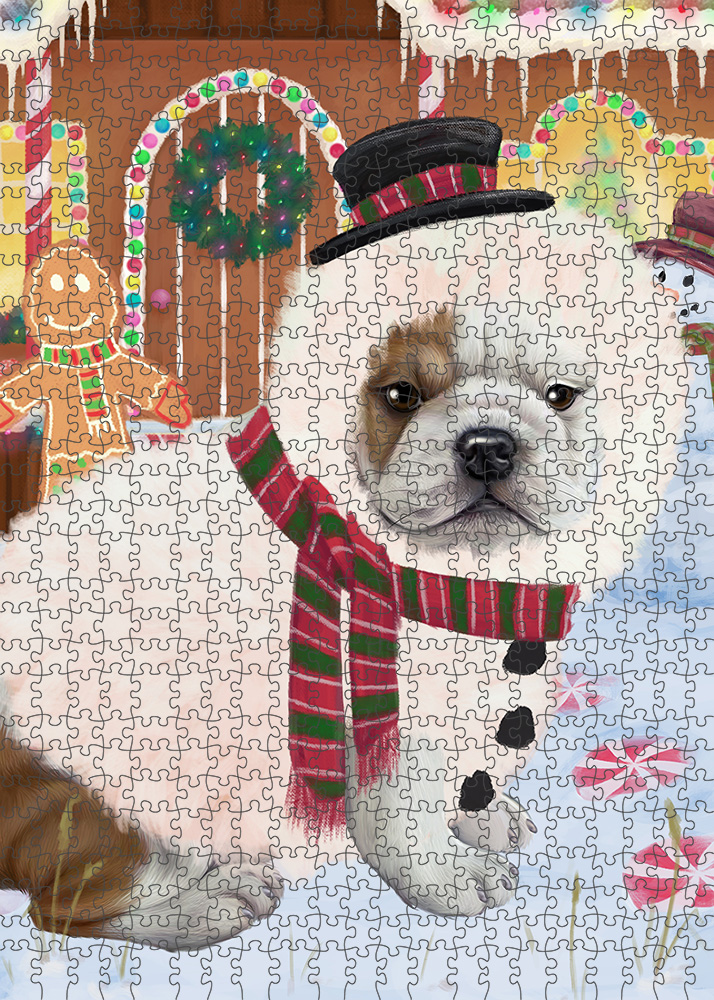 Christmas Gingerbread Snowman Dog Cat Pet Photo Jigsaw Puzzle Games for ...
