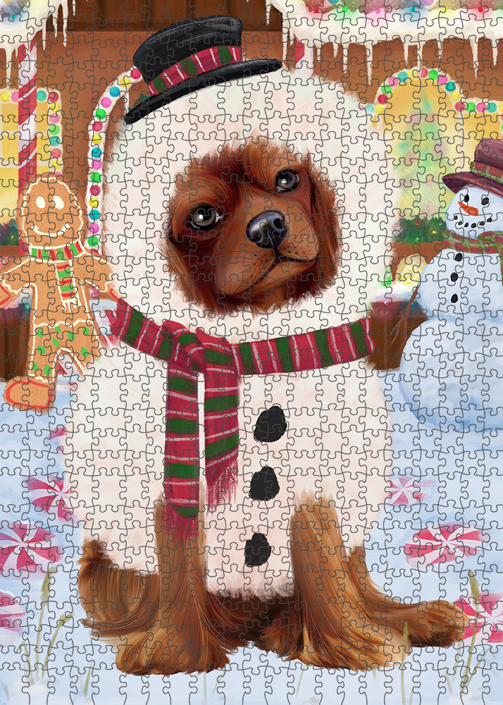 Christmas Gingerbread Snowman Dog Cat Pet Photo Jigsaw Puzzle Games for ...