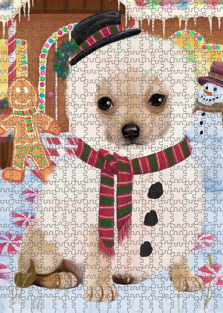 Christmas Gingerbread Snowman Dog Cat Pet Photo Jigsaw Puzzle with ...