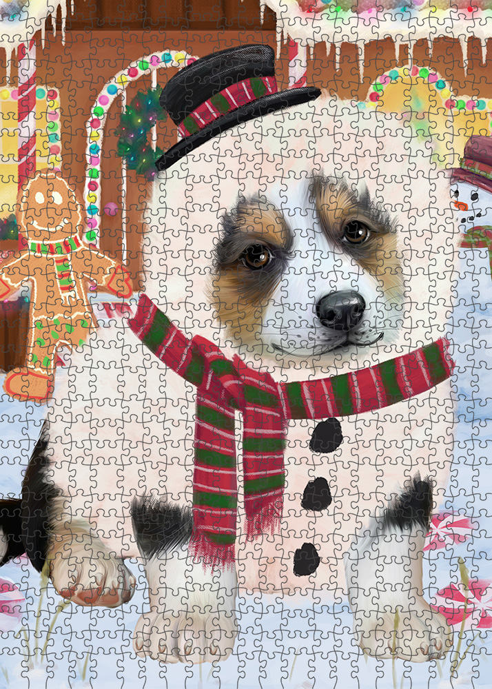 Christmas Gingerbread Snowman Dog Cat Pet Photo Jigsaw Puzzle Games for ...