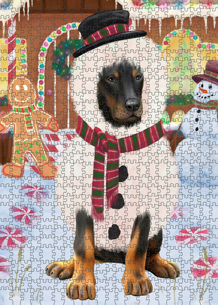 Christmas Gingerbread Snowman Dog Cat Pet Photo Jigsaw Puzzle Games for ...