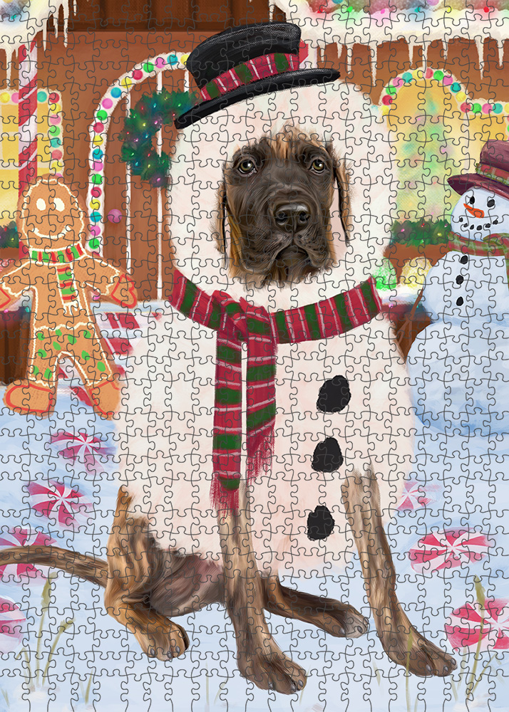 Christmas Gingerbread Snowman Dog Cat Pet Photo Jigsaw Puzzle with ...