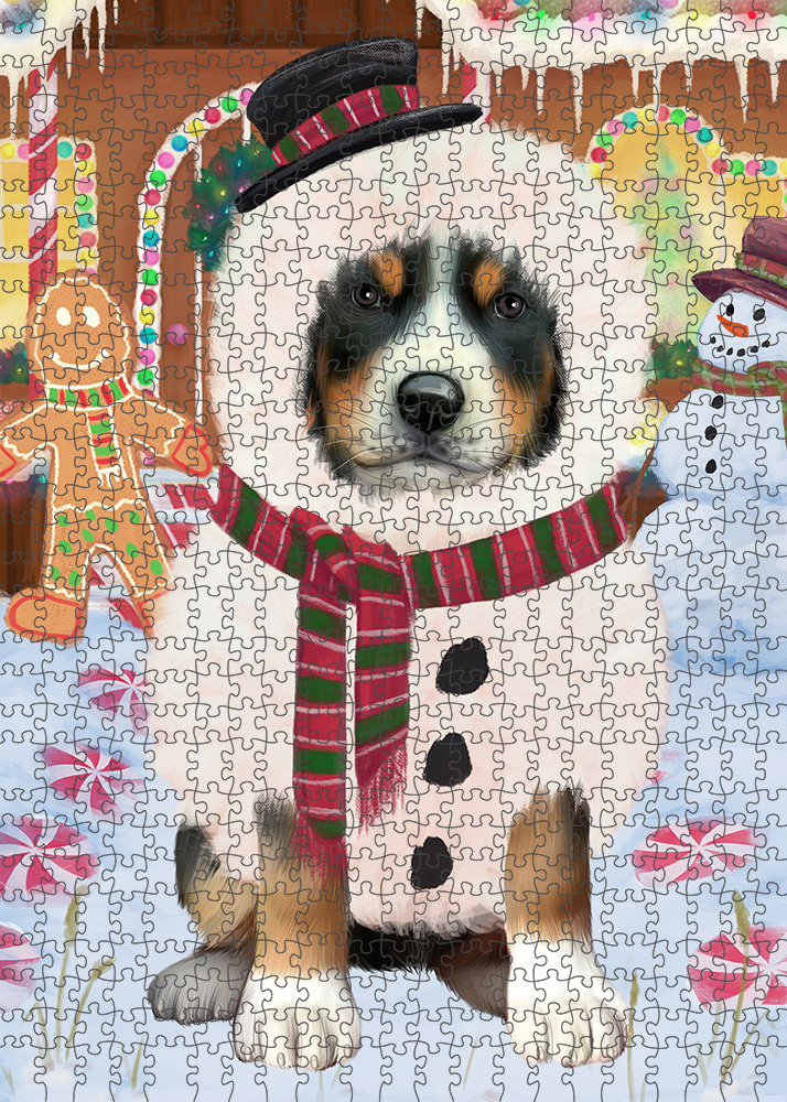 Christmas Gingerbread Snowman Dog Cat Pet Photo Jigsaw Puzzle Games for ...