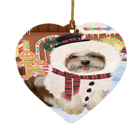 Gingerbread Snowman Dog Cat Pet Photo Heart Christmas Tree Ornament ...