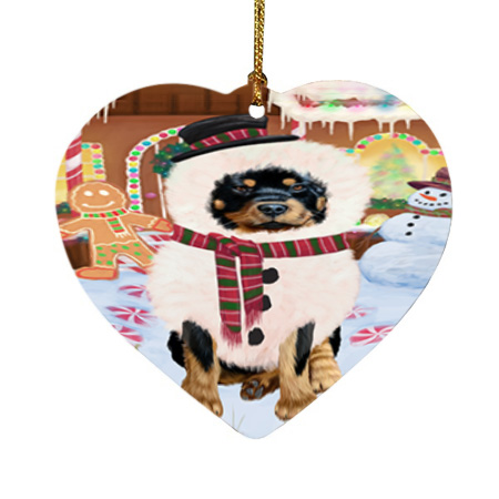 Gingerbread Snowman Dog Cat Pet Photo Heart Christmas Tree Ornament ...