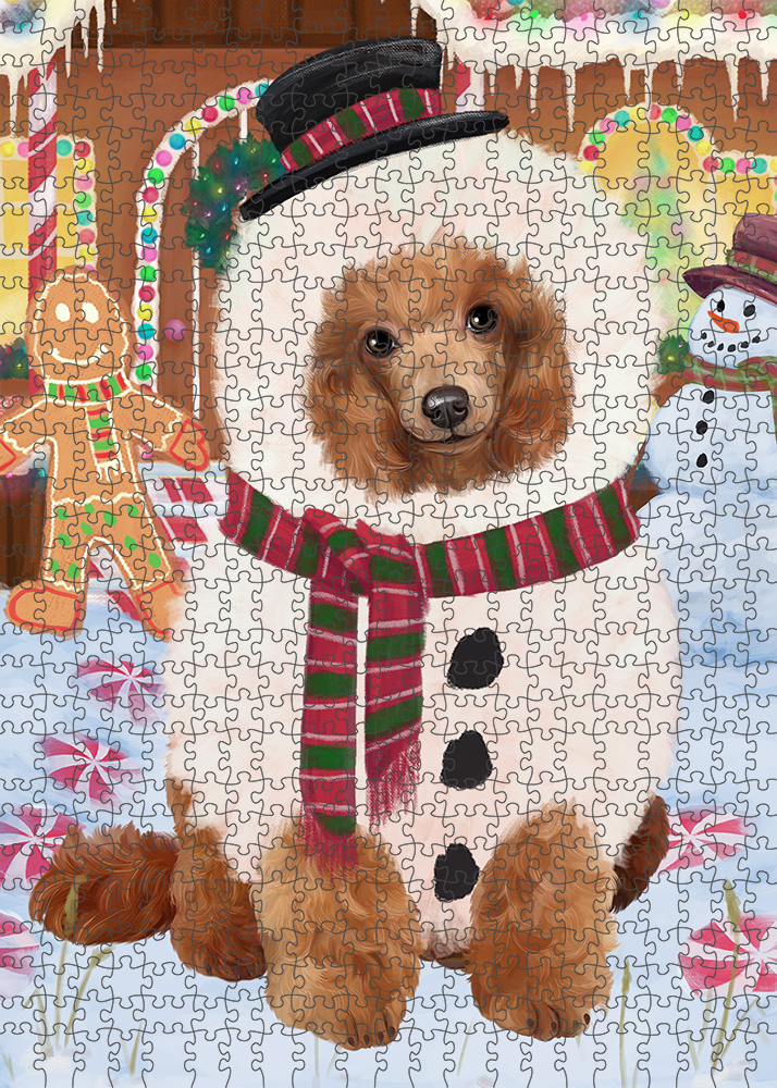 Christmas Gingerbread Snowman Dog Cat Pet Photo Jigsaw Puzzle with ...