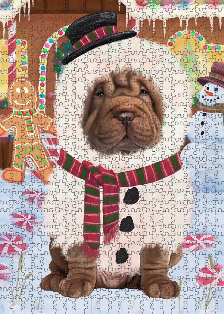 Christmas Gingerbread Snowman Dog Cat Pet Photo Jigsaw Puzzle Games for ...