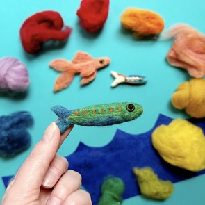 Needle Felted Fish Brooches