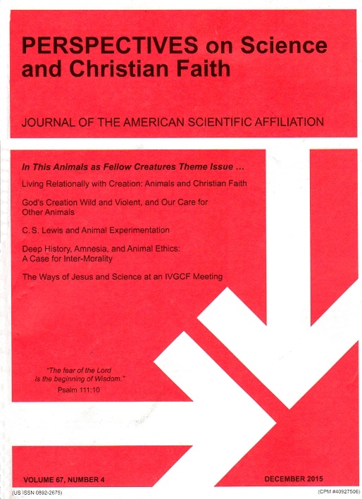 Perspectives on Science and Christian Faith, Vol. 67, No. 4, December ...