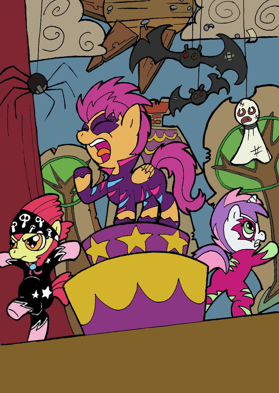 apple bloom, cutie mark crusaders, scootaloo, and sweetie belle drawn by artdude529 - Bronibooru