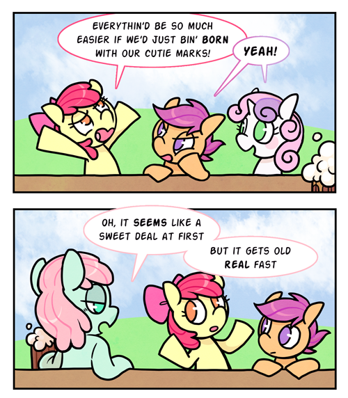 apple bloom, baby cuddles, cutie mark crusaders, scootaloo, and sweetie belle (g1) drawn by ...
