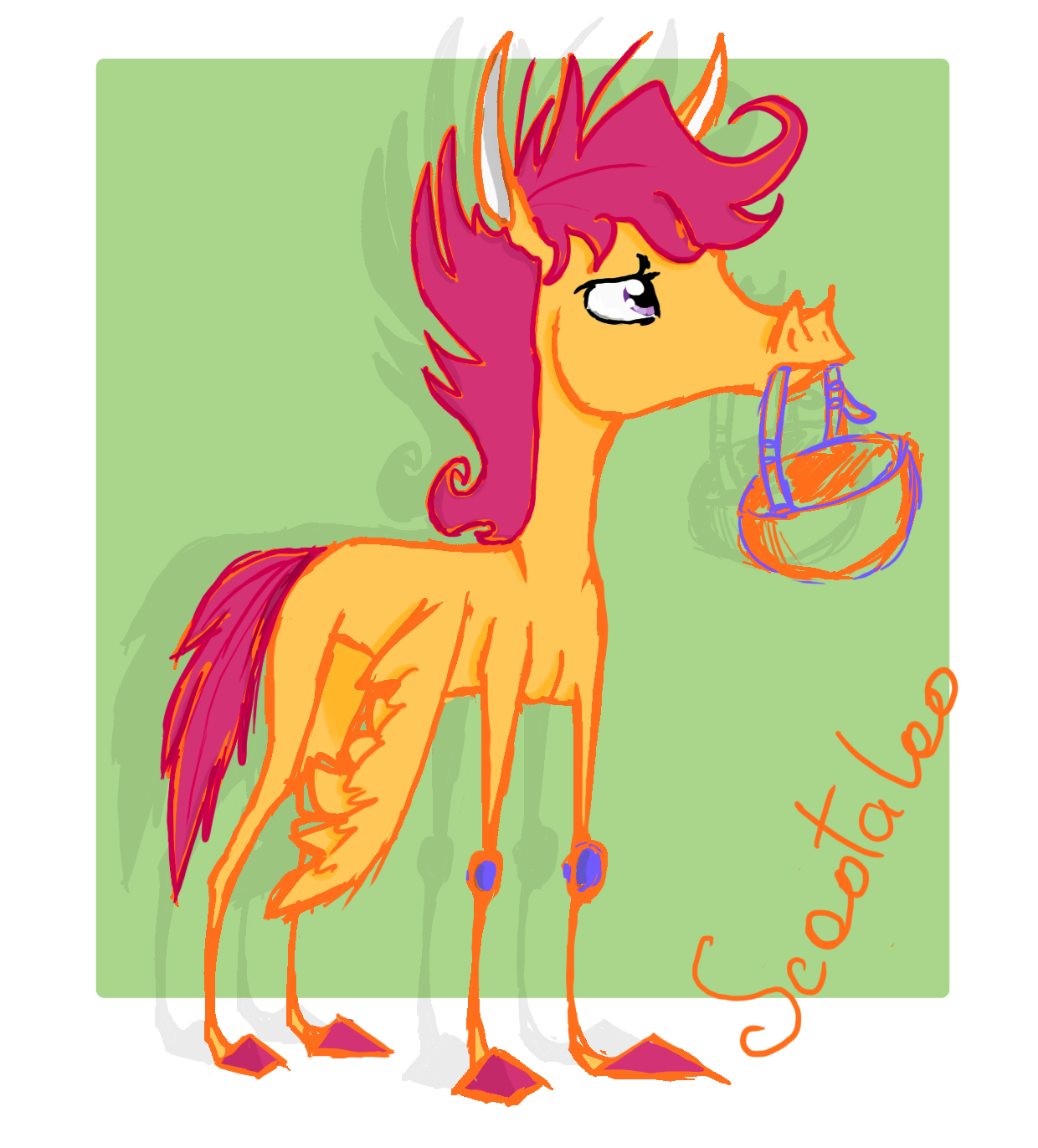 scootaloo drawn by kazandroshka - Bronibooru