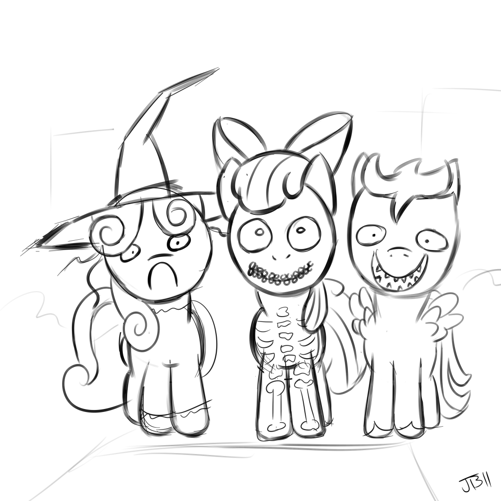 apple bloom, cutie mark crusaders, scootaloo, and sweetie belle (nightmare before christmas ...