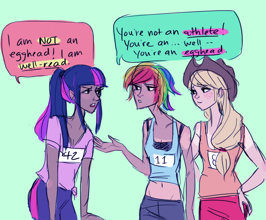 applejack, rainbow dash, and twilight sparkle drawn by shaburdies - Bronibooru