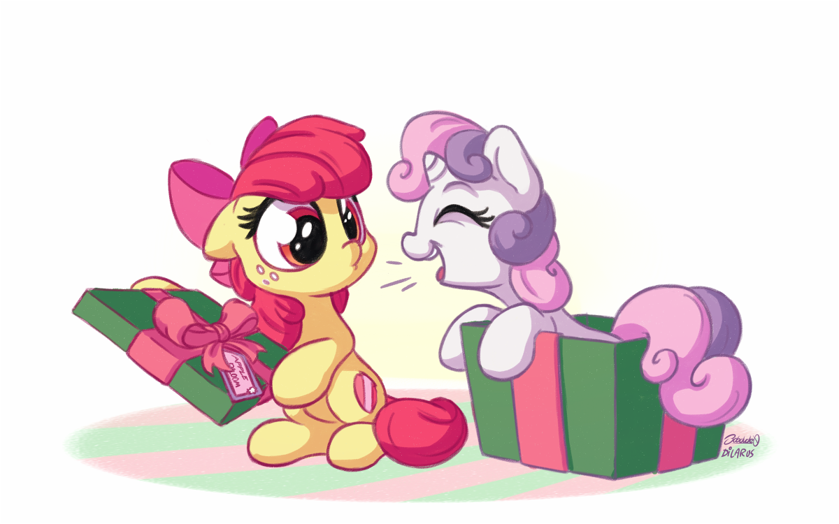 apple bloom and sweetie belle drawn by bobdude0 - Bronibooru