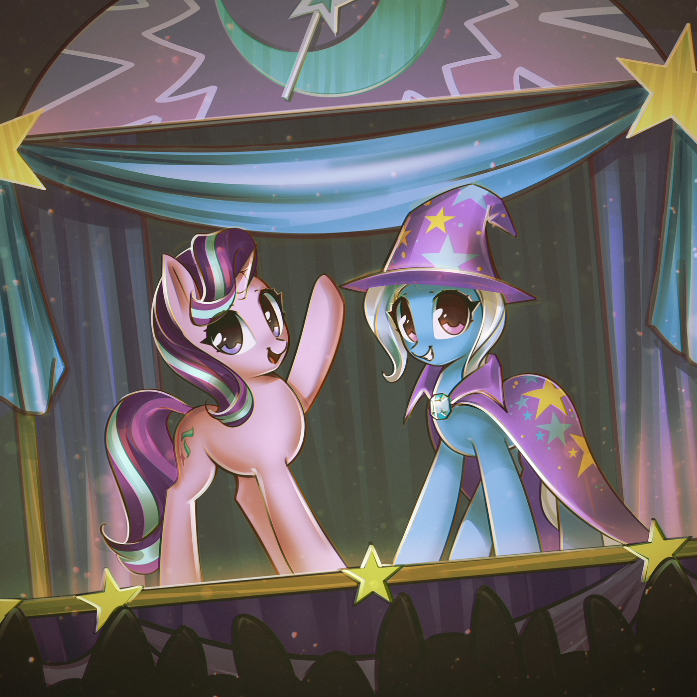 Starlight Glimmer And The Great And Powerful Trixie Drawn By