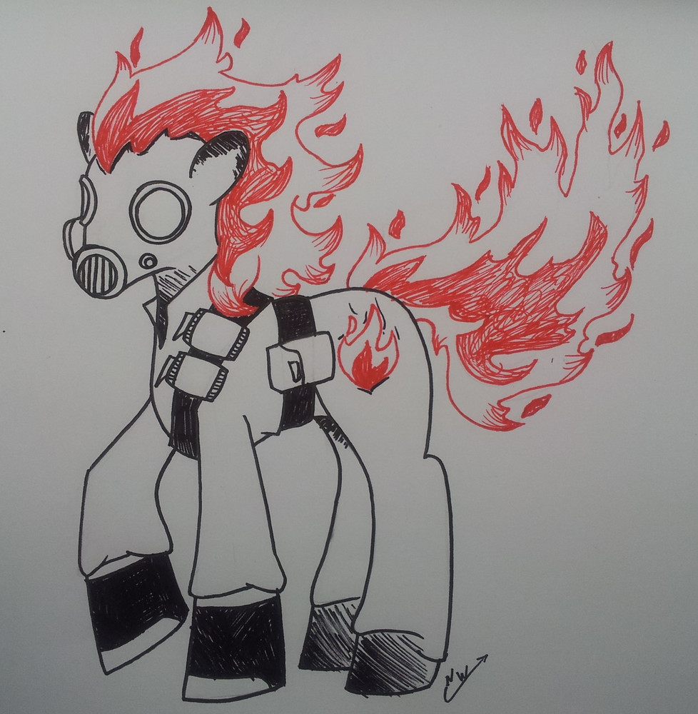 pyro (team fortress 2) drawn by lonly-chibi-dragon - Bronibooru