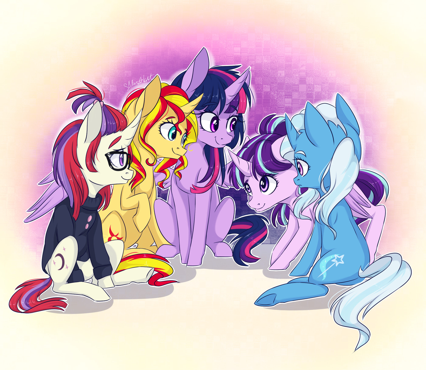 moondancer, princess twilight, starlight glimmer, sunset shimmer, the great and powerful trixie ...