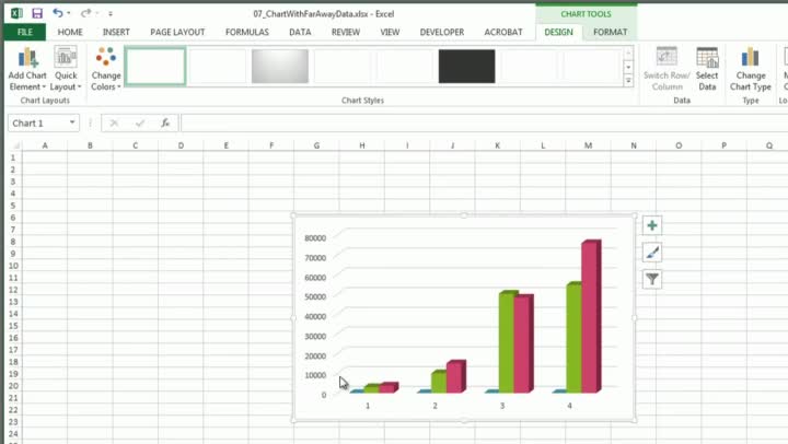 Video How To Make A Chart In Excel With Two Sets Of Data That Are Far 