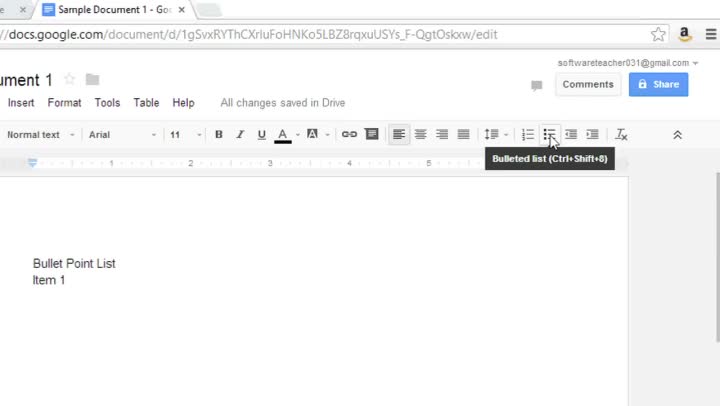 Video How To Add A Bullet Point On Google Docs