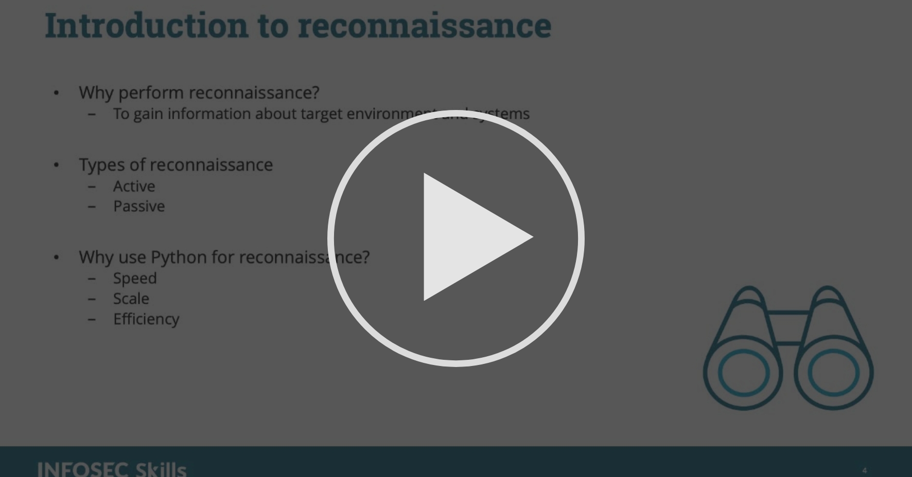 Introduction To Reconnaissance Performing Reconnaissance Coursera