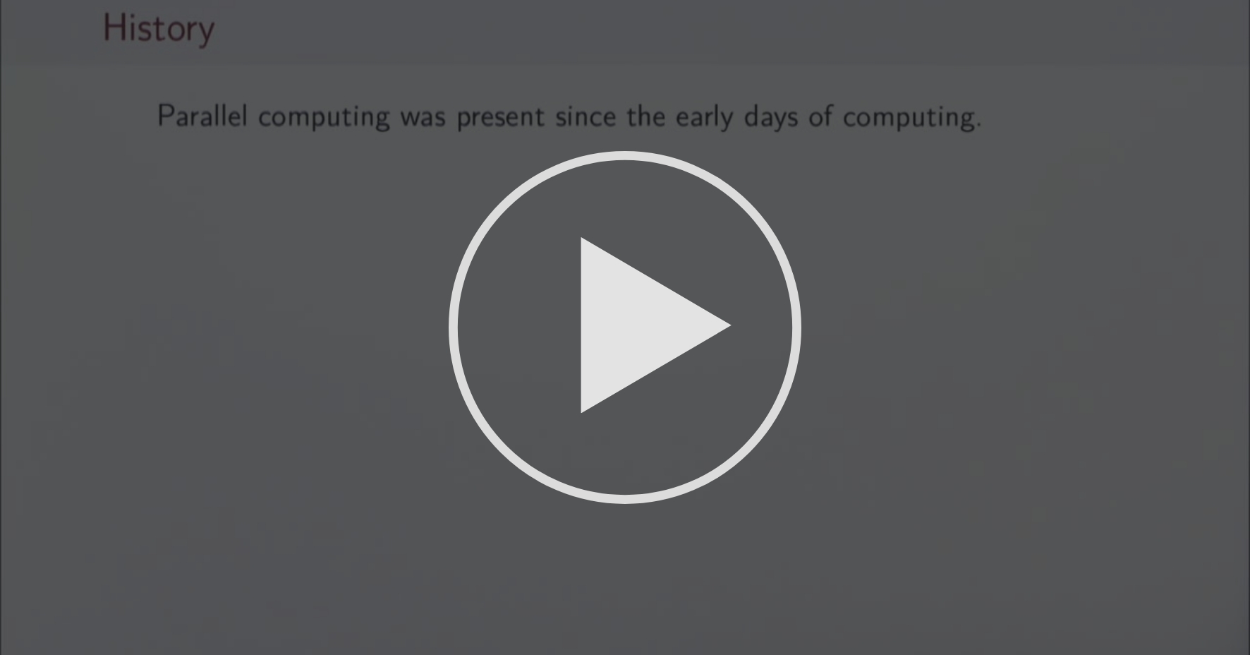 Introduction To Parallel Computing Parallel Programming Coursera