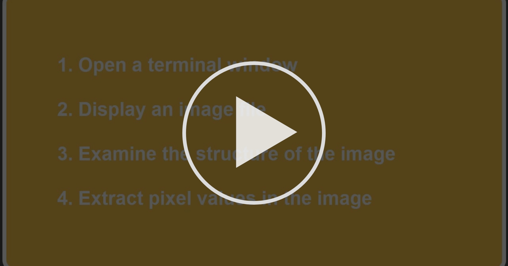 Exploring The Array Data Model Of An Image Big Data Modeling Coursera