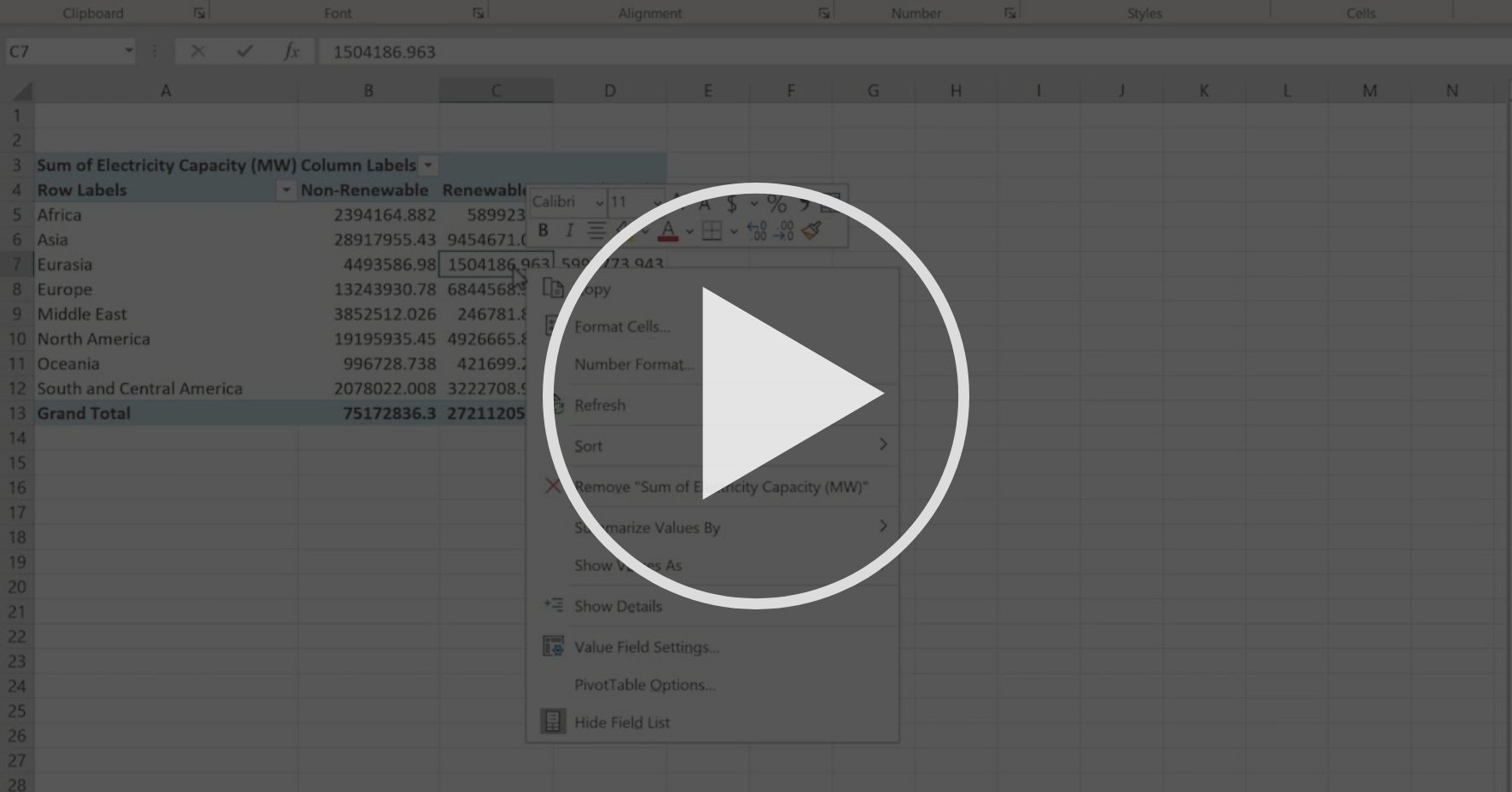 Customise PivotTables Create An Interactive Dashboard Using Pivot