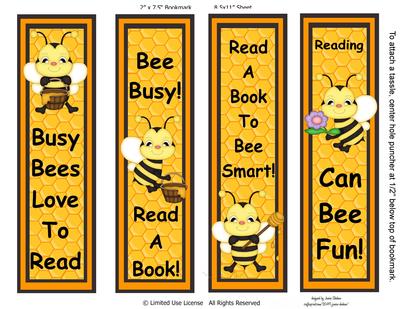 Honey Bee Bookmarks Bumble Bee - CUP651957_2049 | Craftsuprint