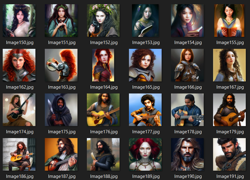 75 Fantasy Archetype Character Images Pack 3