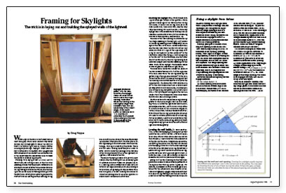 Framing for Skylights - Fine Homebuilding