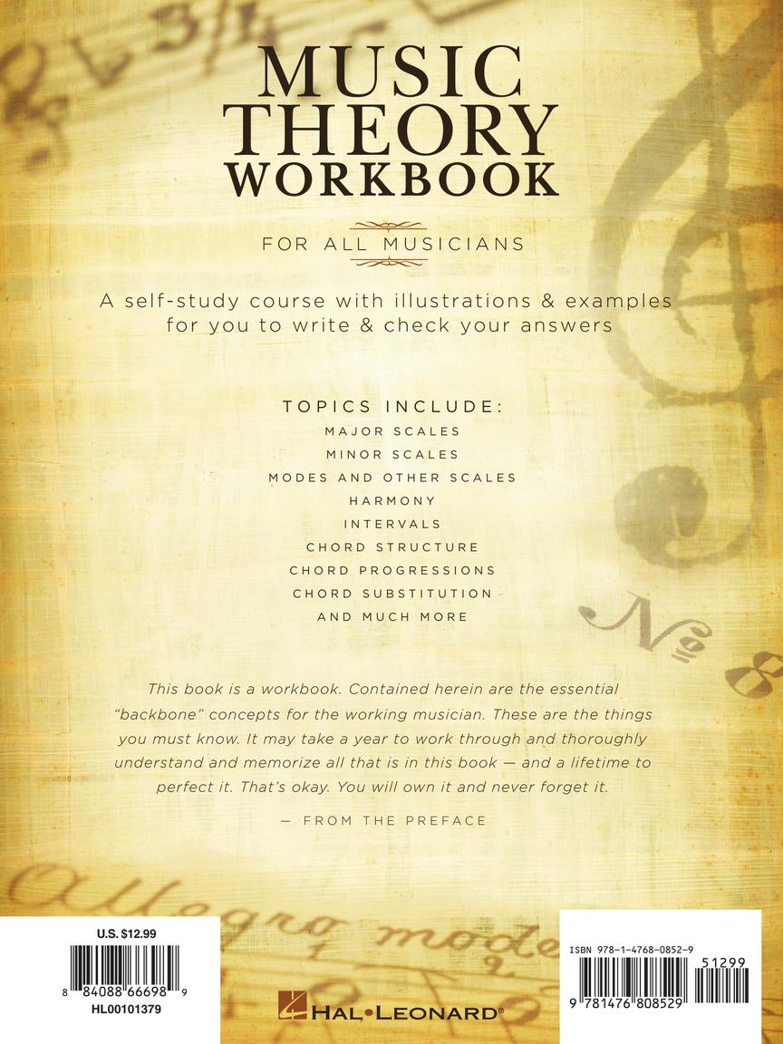 Music Theory Workbook Sheet Music by Chris Bowman (SKU: 00101379 ...