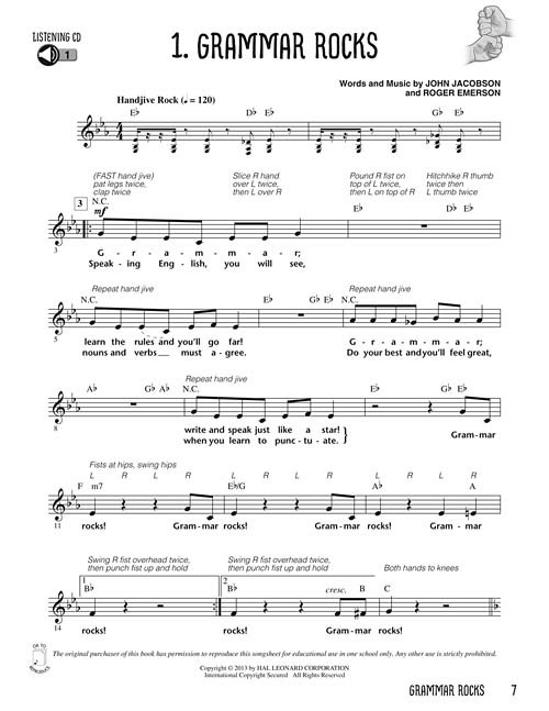Grammar Rocks Sheet Music by Jacobson/Emerson (SKU: 00118833) - Stanton ...