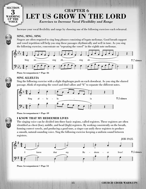 Church Choir Warm-Ups Sheet Music by Janet Day (SKU: 00119163 ...