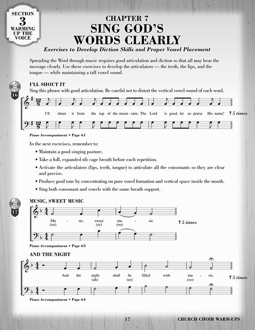 Church Choir Warm-Ups Sheet Music by Janet Day (SKU: 00119163 ...